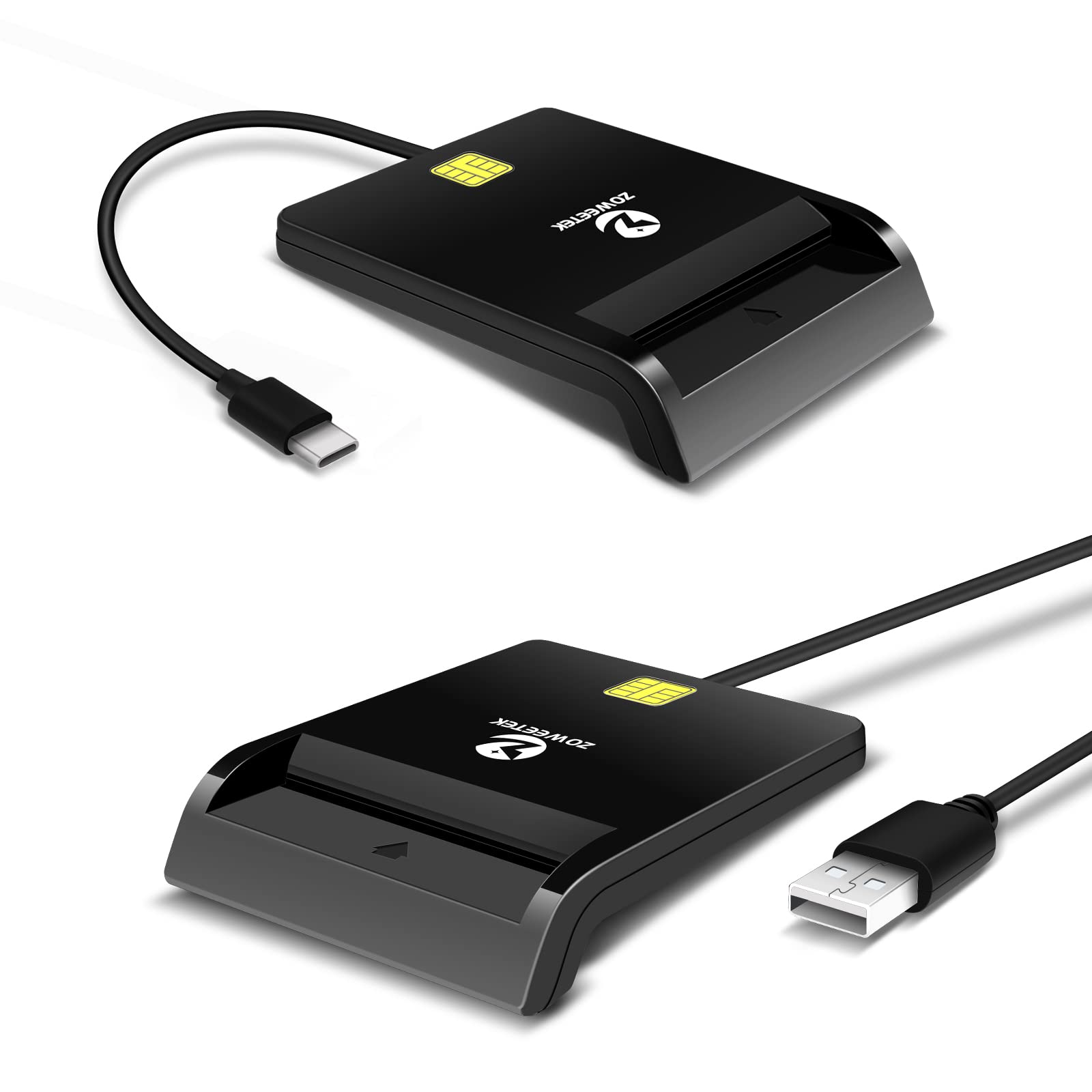 ZOWEETEK CAC Card Reader Military, Smart Card Reader DOD Military USB Common Access CAC, Compatible with Windows, Mac OS and Linux