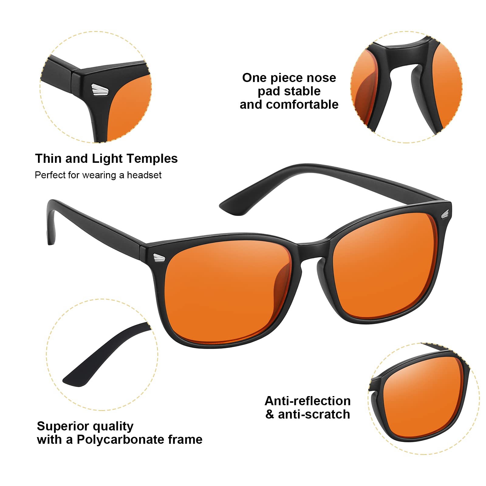 Okany Blue Light Blocking Glasses Gaming ESports Computer Glasses Powerful Professional Screen Filter, 2.0 Upgraded Technology Anti-Fatigue Anti Glare UV Protection Game Glasses for Women Men