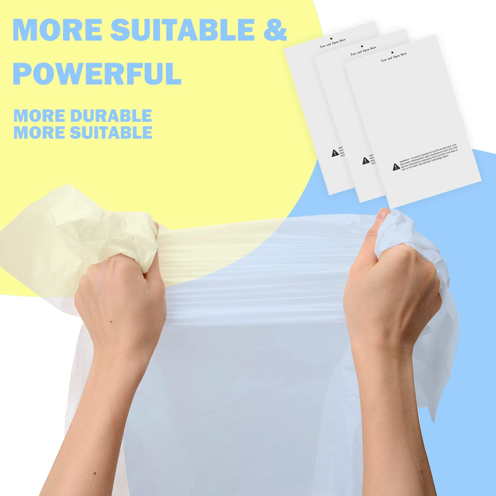 150 Pack Waste Drawer Liners Compatible with All Litter Box Robot Models, 9-11 Gallons Litter Box Liners