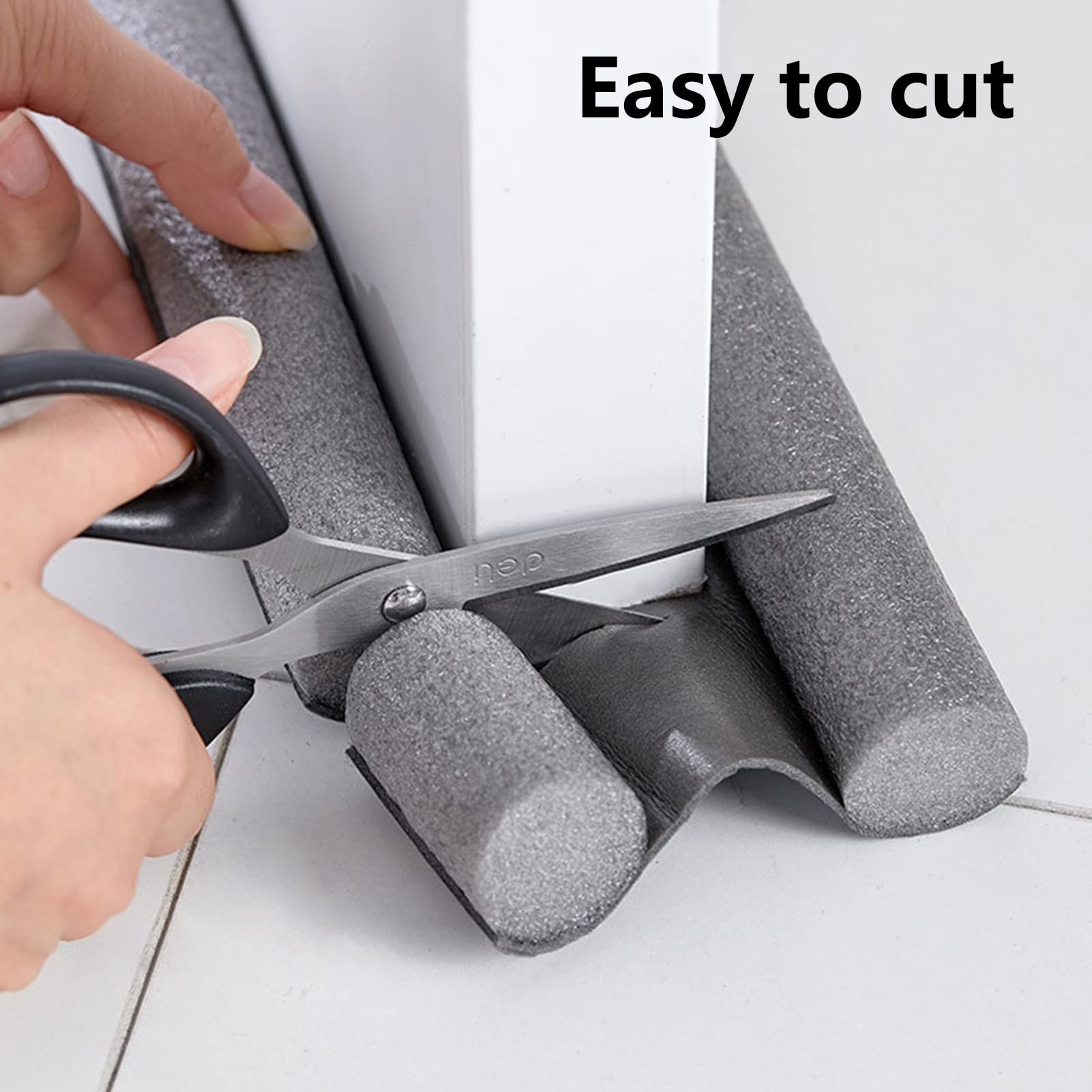 Door Draft Stopper Weather Stripping Noise Blockers Window Breeze Blockers Adjustable Door Sweeps for Exterior & Interior Doors 37.4inch Under Door Noise Blockers Door Draft Guard Brown