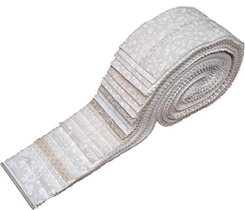 Best of Tone on Tone Neutral Blenders Jelly Roll 40 Precut 2.5-inch Quilting Fabric Strips