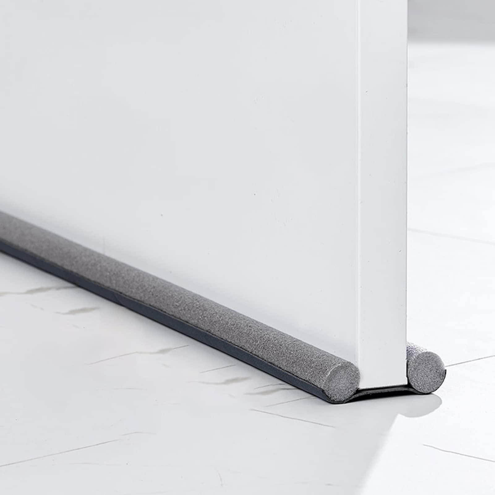 Door Draft Stopper Weather Stripping Noise Blockers Window Breeze Blockers Adjustable Door Sweeps for Exterior & Interior Doors 37.4inch Under Door Noise Blockers Door Draft Guard Brown