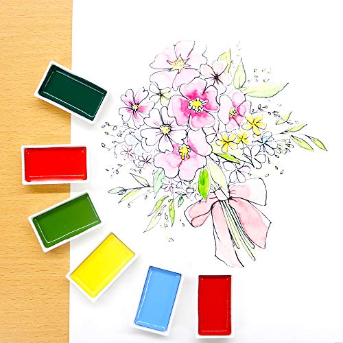 Kuretake Gansai Tambi Watercolors, 48 Colors