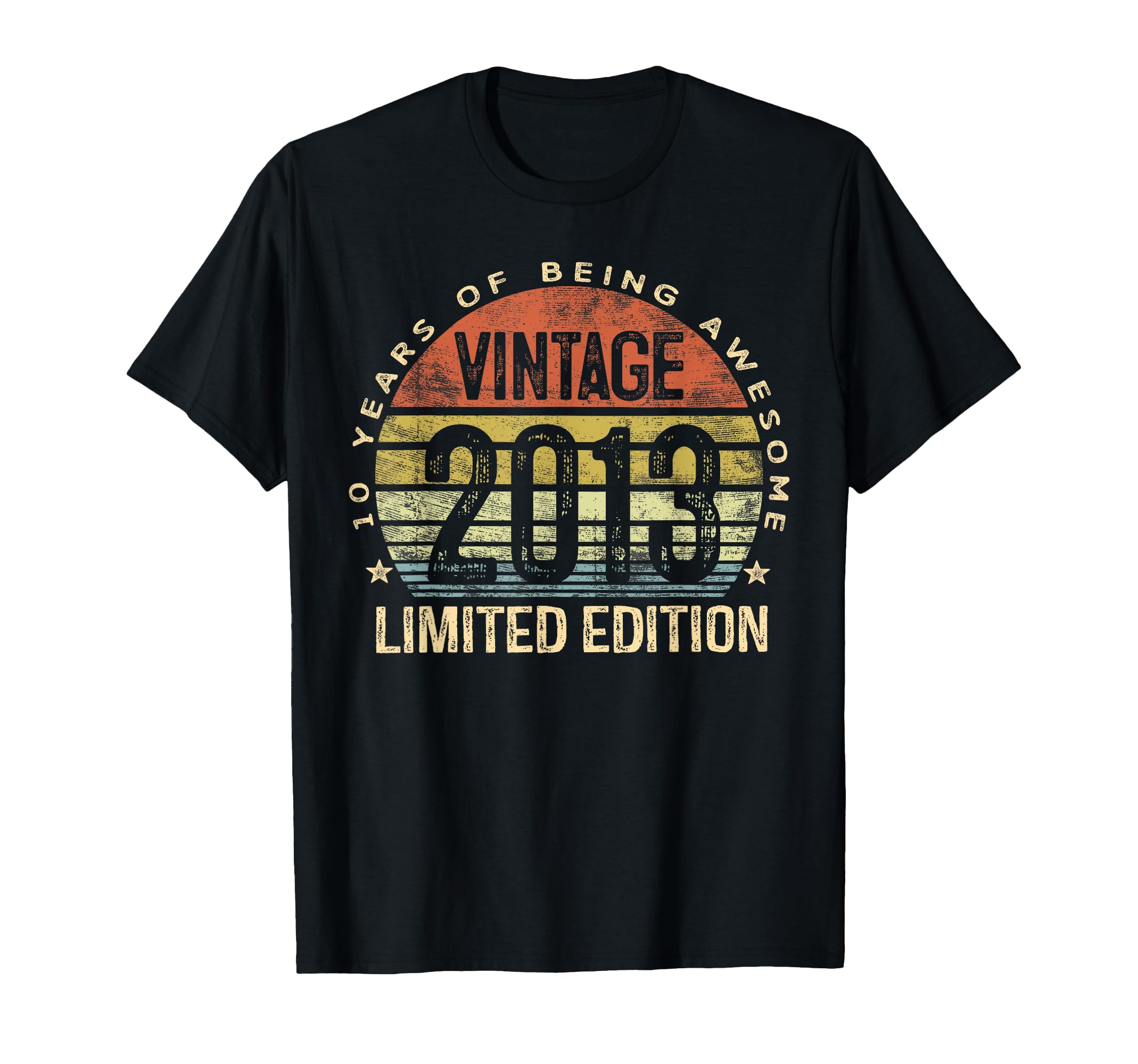 Vintage 2013 Limited Edition 10 Year Old Gifts 10th Birthday T-Shirt