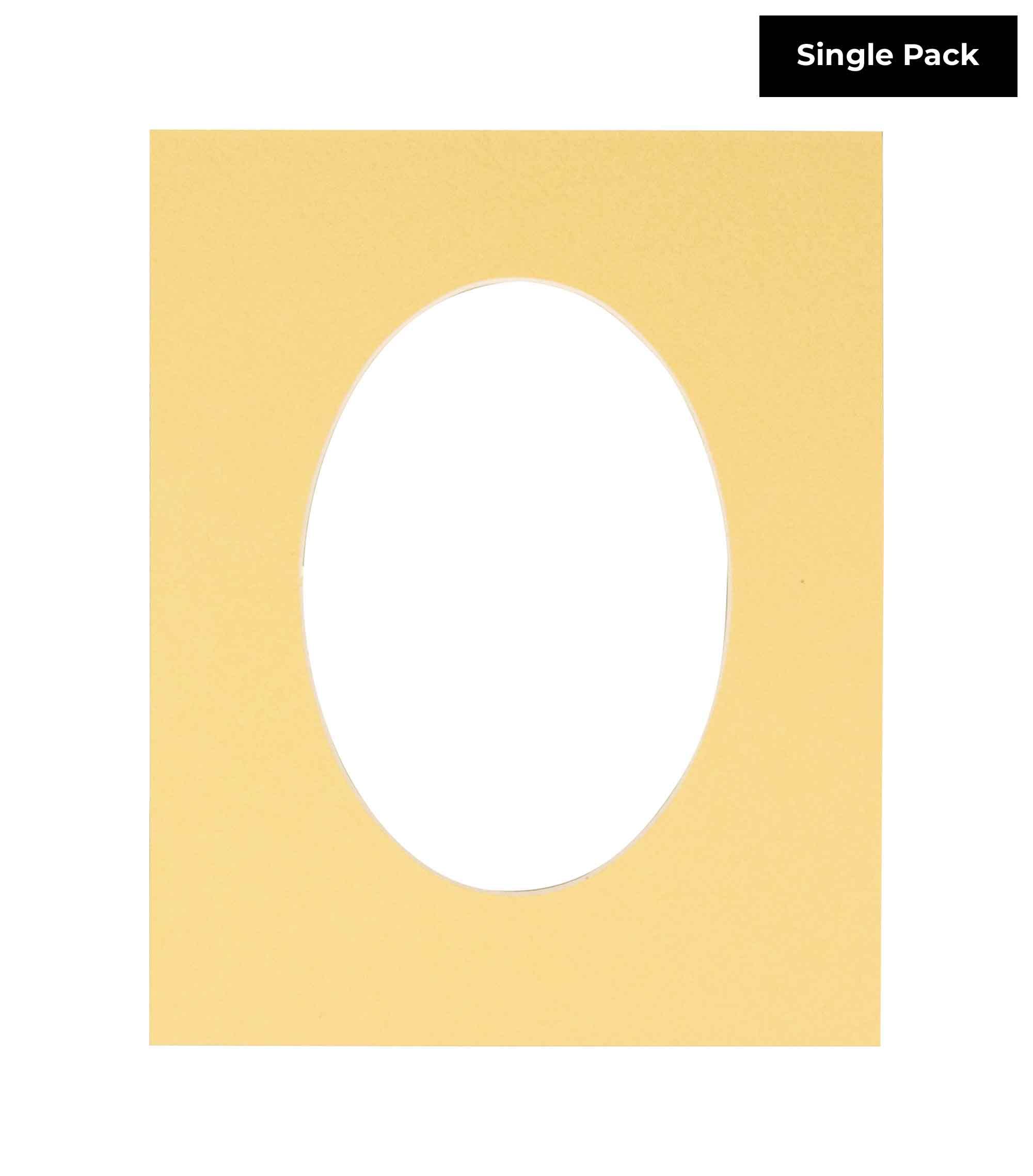 CountryArtHouse Marzipan Beige Acid Free 17x23 Oval Picture Frame Mat with White Core Bevel Cut for 14x20 Pictures - Fits 17x23 Frame - Pack of 1 Matboard