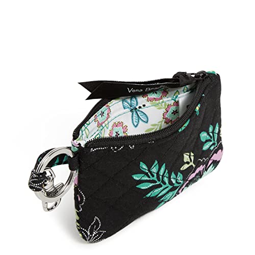 Vera Bradley Women's Cotton Zip ID Case and Lanyard Combo, Island Garden - Recycled Cotton, One Size