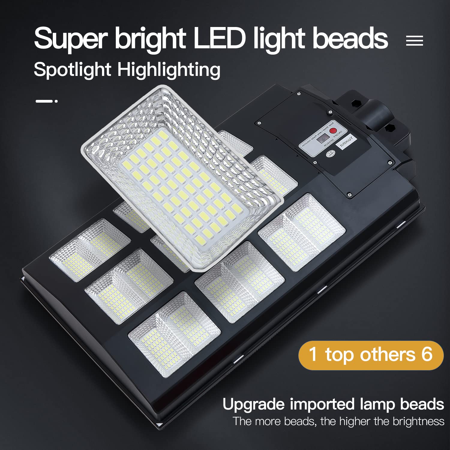 3000W Solar Street Lights Outdoor Waterproof,300000 lumens, Dusk to Dawn Solar with Motion Sensor and Remote Control, LED Flood Light, Suitable for courtyards, Gardens, Streets, Basketball Courts