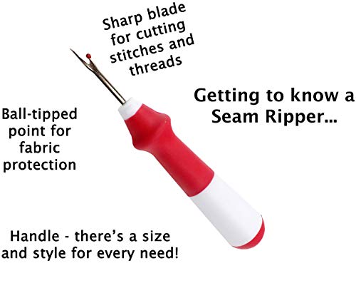 3 Pieces Ergonomic Grip Seam RipperĀ , Colorful Large Thread Remover for Sewing Crafting Removing Embroidery Hems and Seams