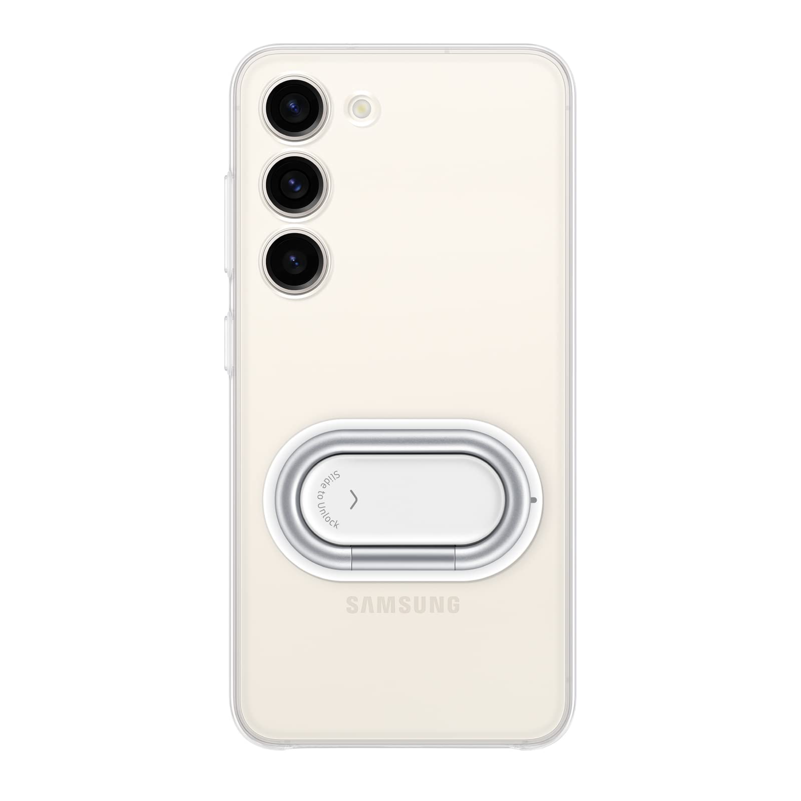 SAMSUNG Galaxy S23 Clear Gadget Phone Case, Protective Cover w/Grip, Kickstand, Premium Clarity, Detachable Mount for Accessories, US Version, EF-XS911CTEGUS, Transparent