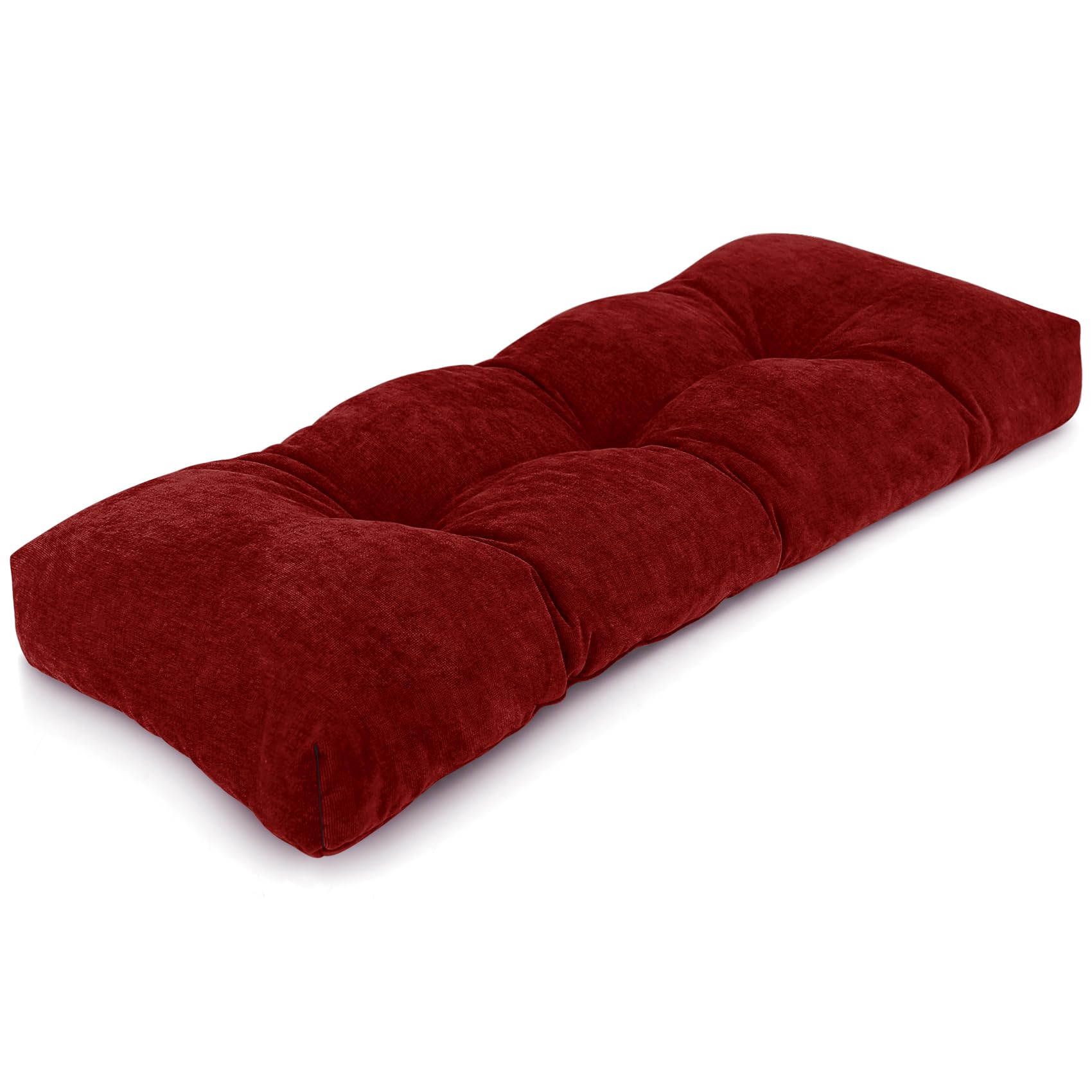 Lokex Bench Cushion,36x14 Inch Tufted Bench Cushions for Outdoor Furniture,Non-Slip Window Seat Cushions Indoor,Burgundy