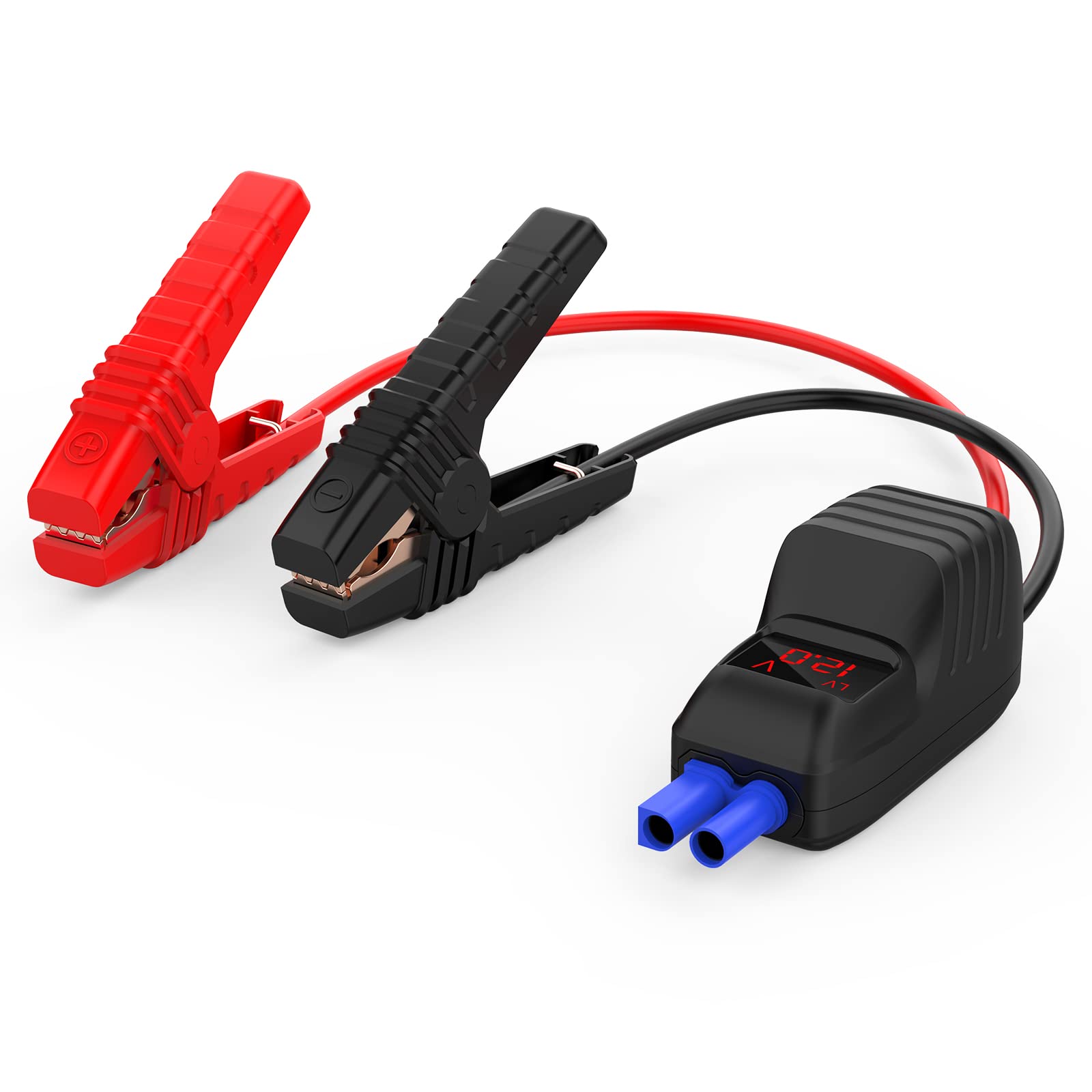 Smart Jump Starter Clamps, DBPOWER Battery Booster Replacement Alligator Clamps, Intelligent Jumper Cables with LCD Screen Compatible with DBPOWER DJS50 12V Car Jump Starters