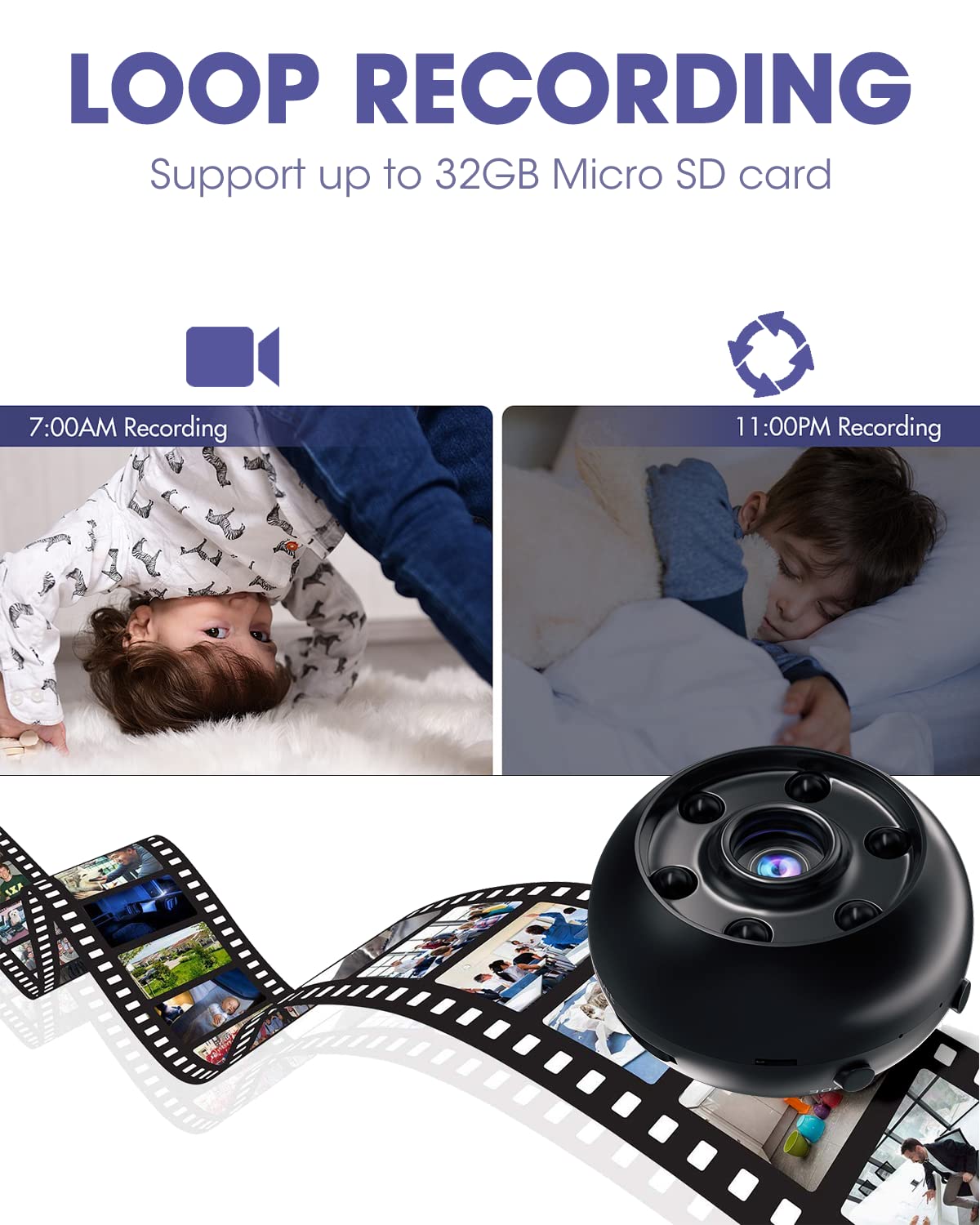 JesCookal Hidden Camera WiFi Mini Spy Camera Wireless HD 1080P Small Camera with Motion Detection for Home Security and Outdoor Nanny Cams