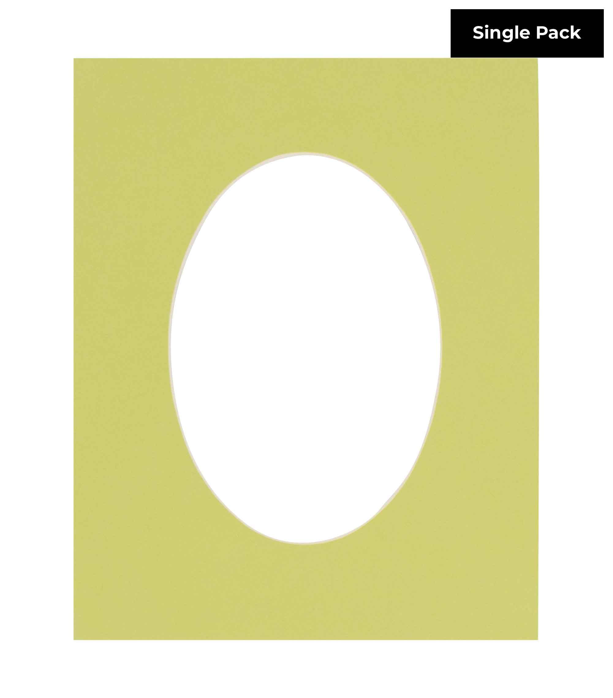 CountryArtHouse Pistachio Green Acid Free 16x20 Oval Picture Frame Mat with White Core Bevel Cut for 8x10 Pictures - Fits 16x20 Frame - Pack of 1 Matboard
