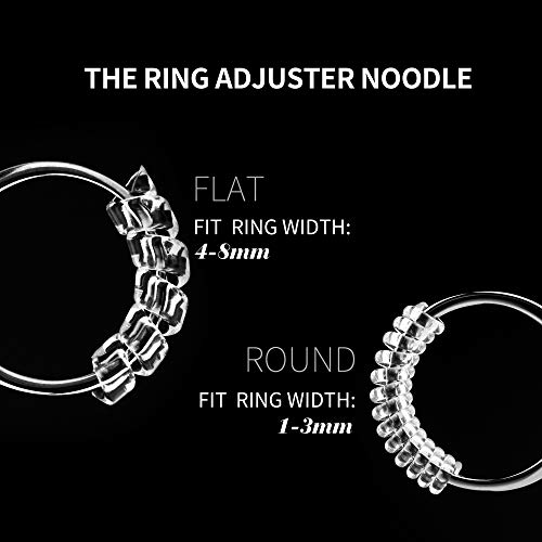 Ring Size Adjuster for Loose Rings - 60Pack, 2 Styles, Ring Guard, Ring Sizer, 10 Sizes Fit for Man and Woman Ring