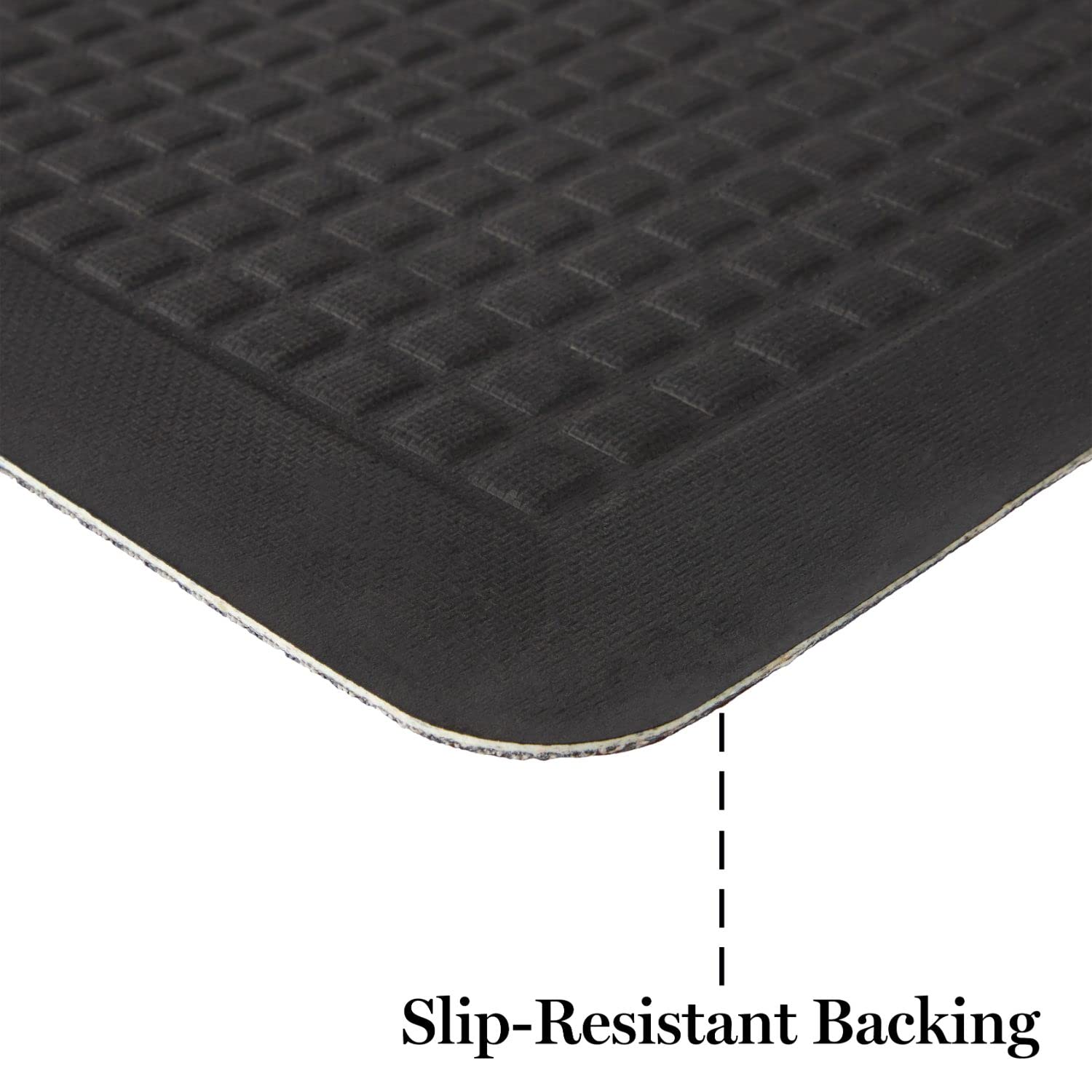 Martha Stewart Mira Modern Heathered Anti-Fatigue Air-Infused Kitchen Mat, Spice Red, 19.6"x39"