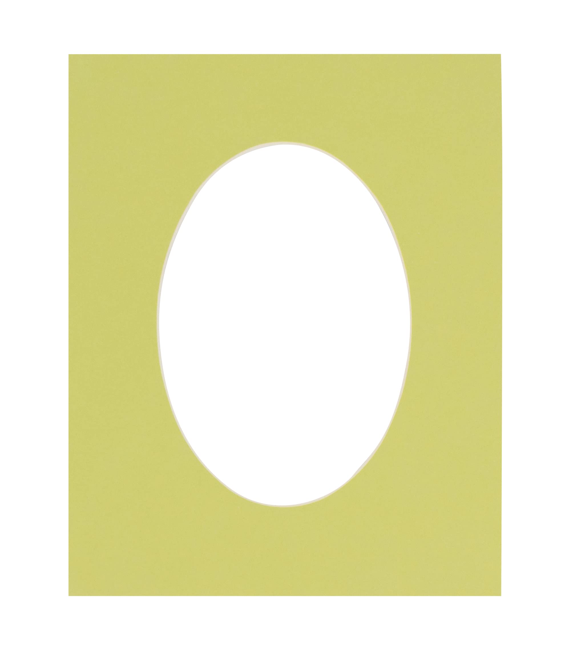 CountryArtHouse Pistachio Green Acid Free 16x20 Oval Picture Frame Mat with White Core Bevel Cut for 8x10 Pictures - Fits 16x20 Frame - Pack of 1 Matboard