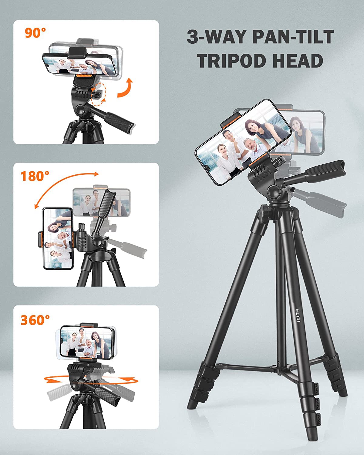 Camera Tripod with Travel Bag, Cell Phone Tripod with Wireless Remote and Phone Holder, Compatible with All Cameras, Cell Phones, Tiktok,Projector, Webcam, Spotting Scopes