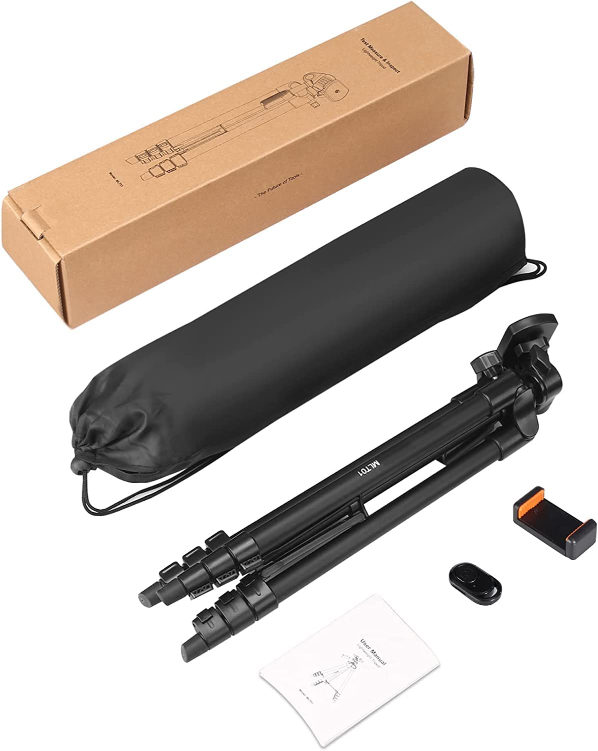 Camera Tripod with Travel Bag, Cell Phone Tripod with Wireless Remote and Phone Holder, Compatible with All Cameras, Cell Phones, Tiktok,Projector, Webcam, Spotting Scopes