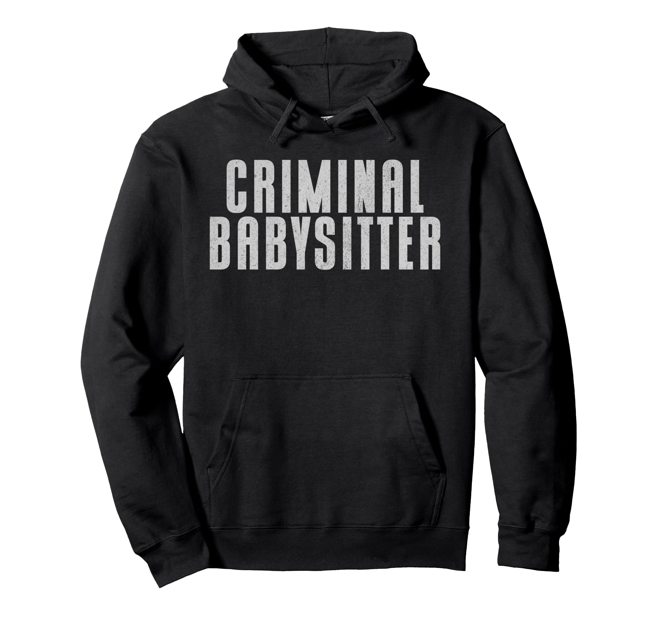 Prison Worker Apparel - Unisex Adult Correctional Officer Criminal Babysitter Corrections Officer Pullover Hoodie - Black - Small