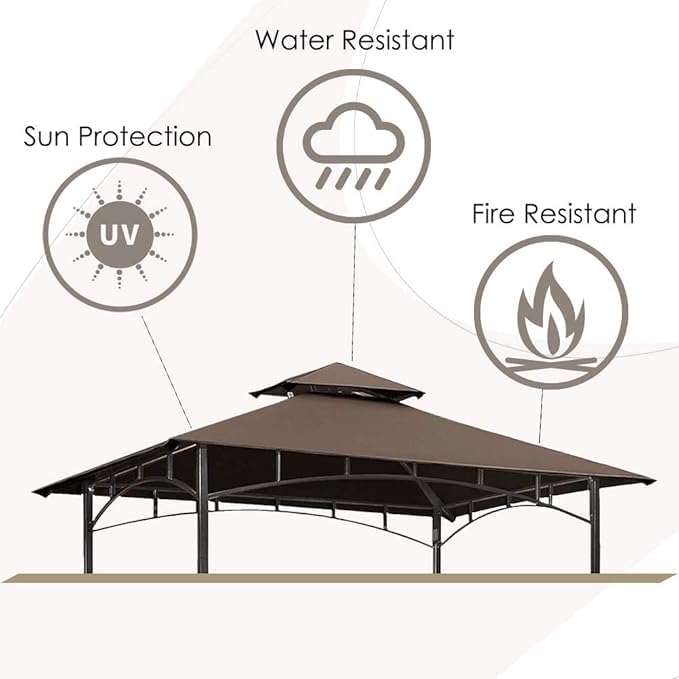 Easylee 8' x 5' Grill Gazebo Replacement Canopy Top