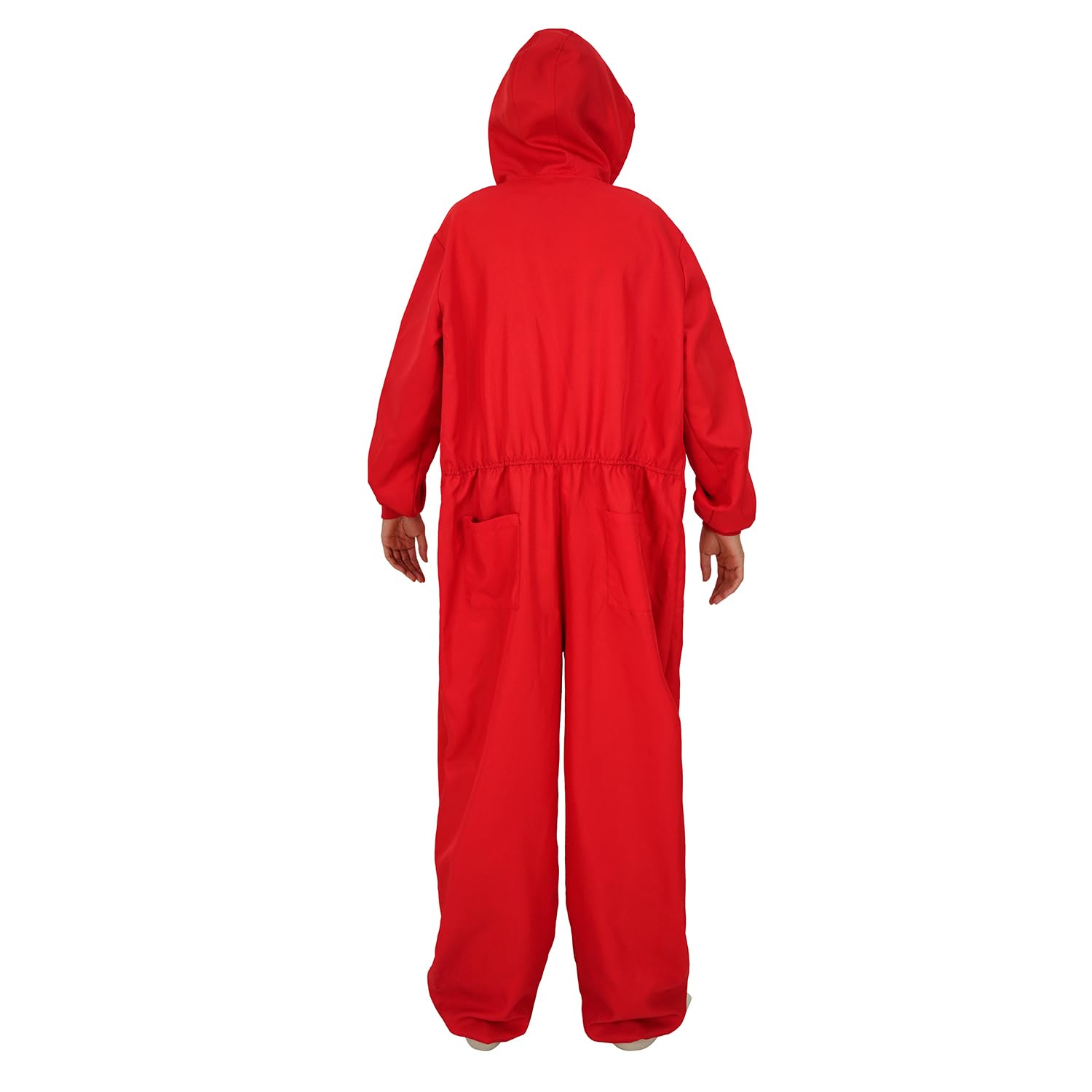 Uisozsfeb Unisex Red Jumpsuits Mask Halloween Party Costume Full Set(20284, M)