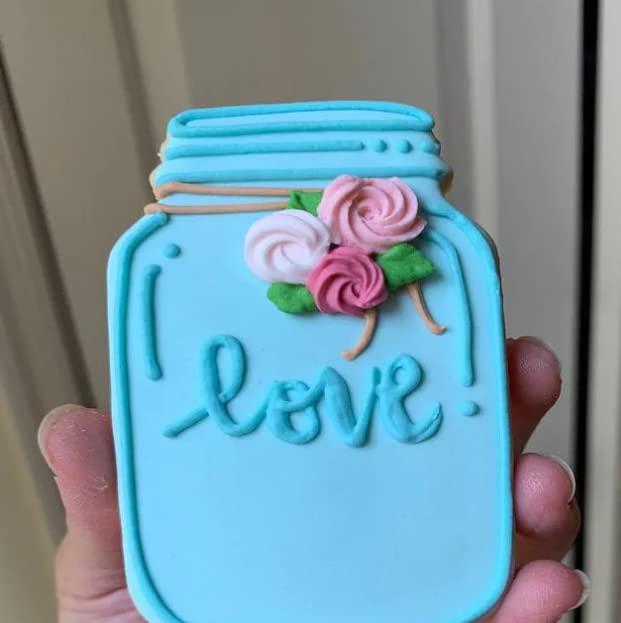 Mason Jar Cookie Cutter Set-4.5 Inch-Biscui Cookie Cutters Fondant Molds for Baby Shower Birthday Wedding Bachelorette