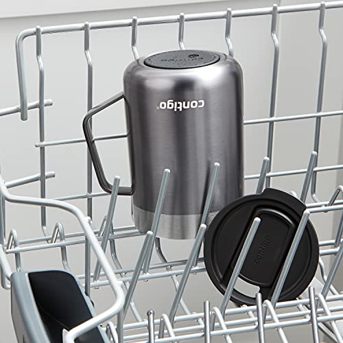 Contigo Streeterville Stainless Steel Vacuum-Insulated Mug with Handle and Splash-Proof Lid, 2-Pack, 14 oz., Sake and Blue Corn