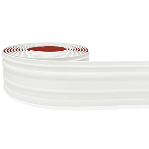 PRO FLEX White Vinyl Wall Base Decor, 6 Inch X 40 Ft Trim With Super Strong Peel and Stick Adhesive Back - Flexible Self Stick Vinyl Floor Base - Easy Install