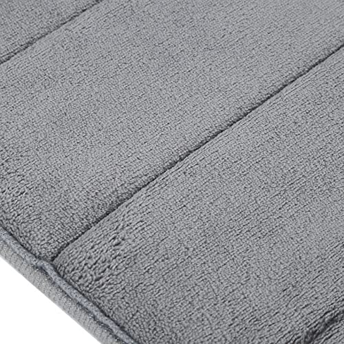C-LARSS Memory Foam Floor Mat, Comfortable Quick Drying Bathroom Rugs, Non-Slip Ultra Absorbent Mat for Shower Wine Red
