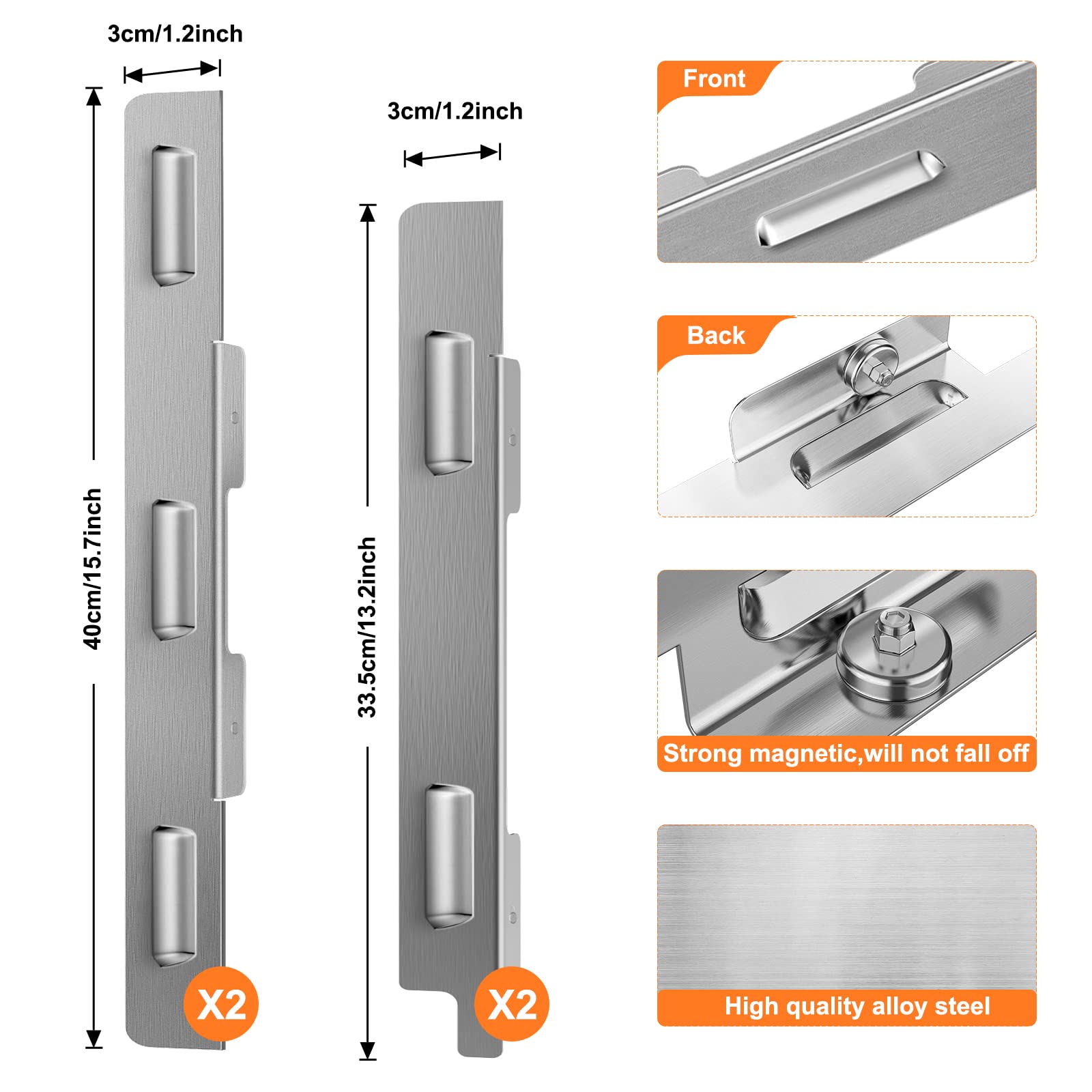 Wind Guard for Blackstone 28 Inch Griddle Stainless Steel Magnetic Wind Screen,Flat Top Grill Accessories,Compatible with Rear Grease Cup, Hood and Side Shelf