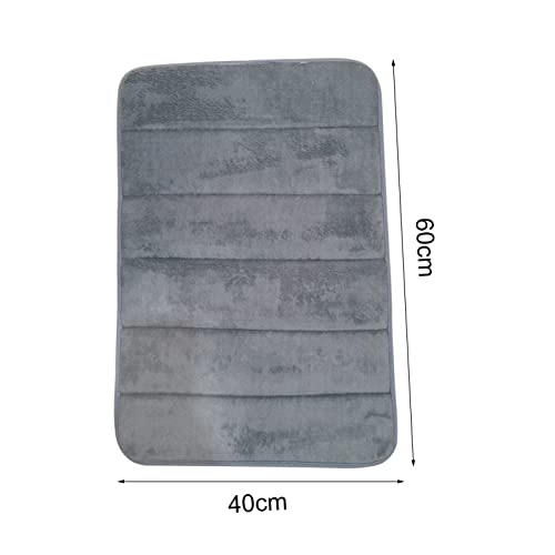 C-LARSS Memory Foam Floor Mat, Comfortable Quick Drying Bathroom Rugs, Non-Slip Ultra Absorbent Mat for Shower Wine Red