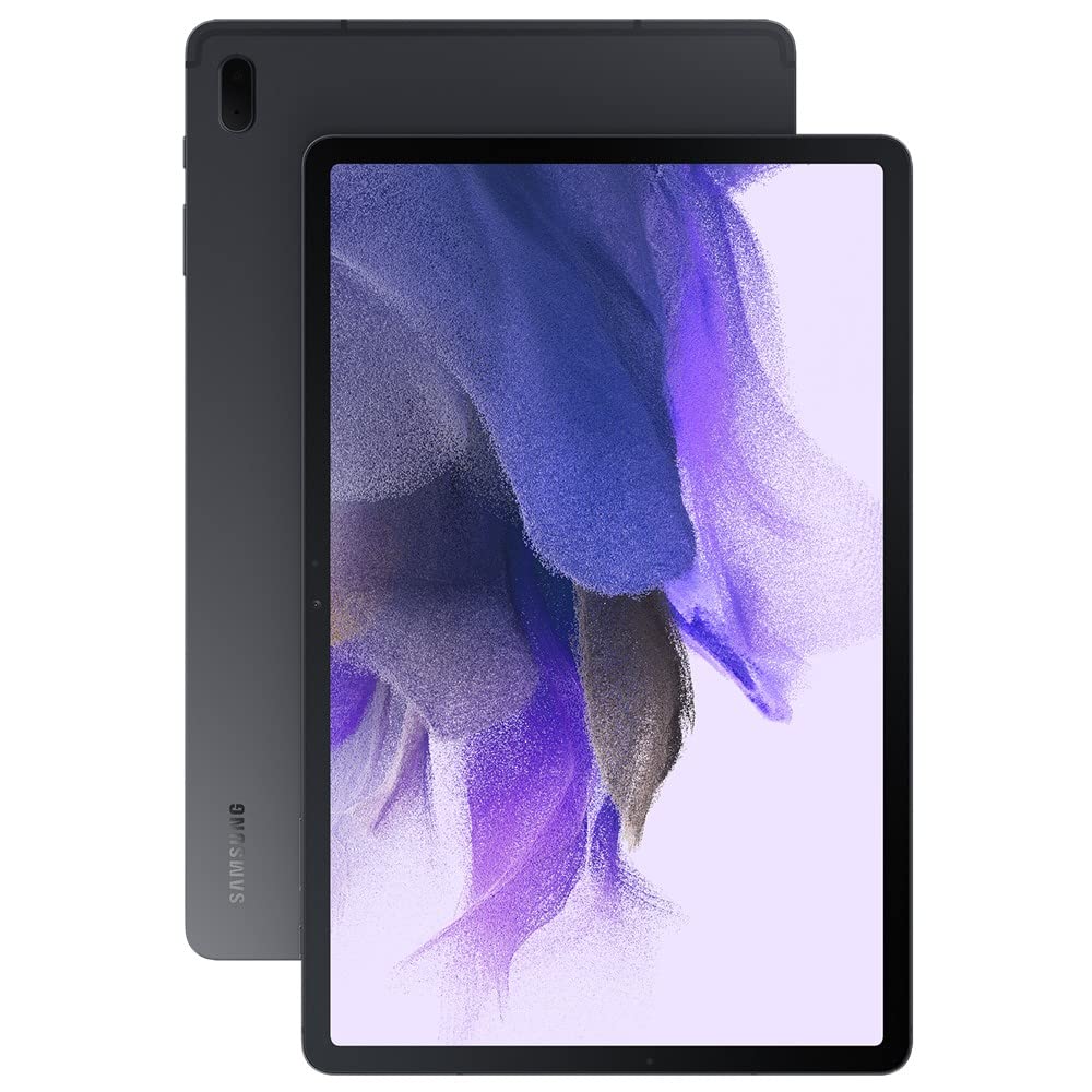 Samsung Galaxy Tab S7 FE 2021 Android Tablet 12.4” Screen WiFi + LTE Unlocked 64GB Long-Lasting Battery Powerful Performance, Mystic Black - S-Pen NOT Included - (Renewed)