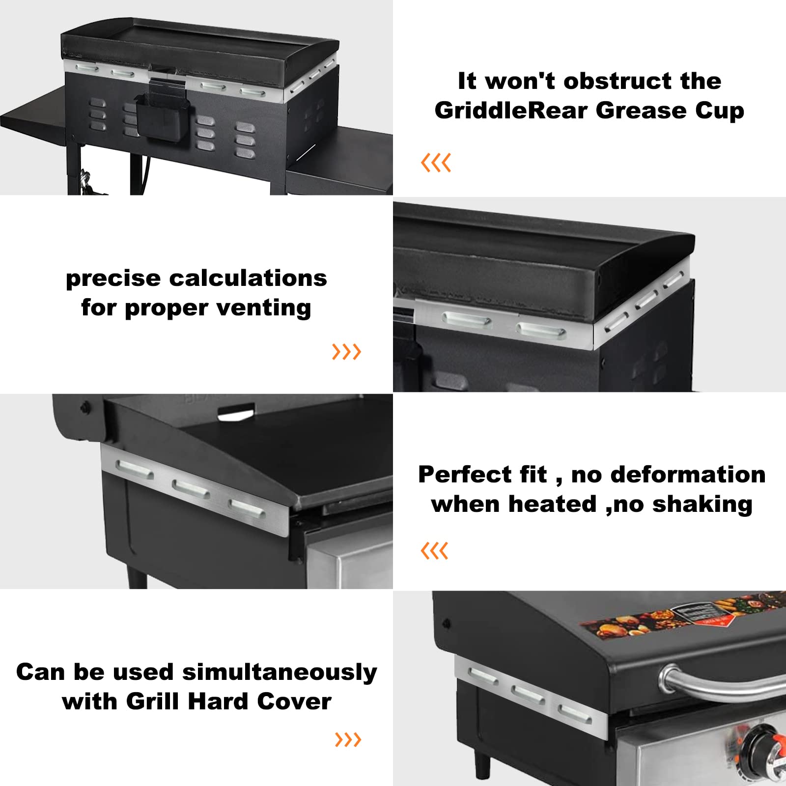 Wind Guard for Blackstone 28 Inch Griddle Stainless Steel Magnetic Wind Screen,Flat Top Grill Accessories,Compatible with Rear Grease Cup, Hood and Side Shelf
