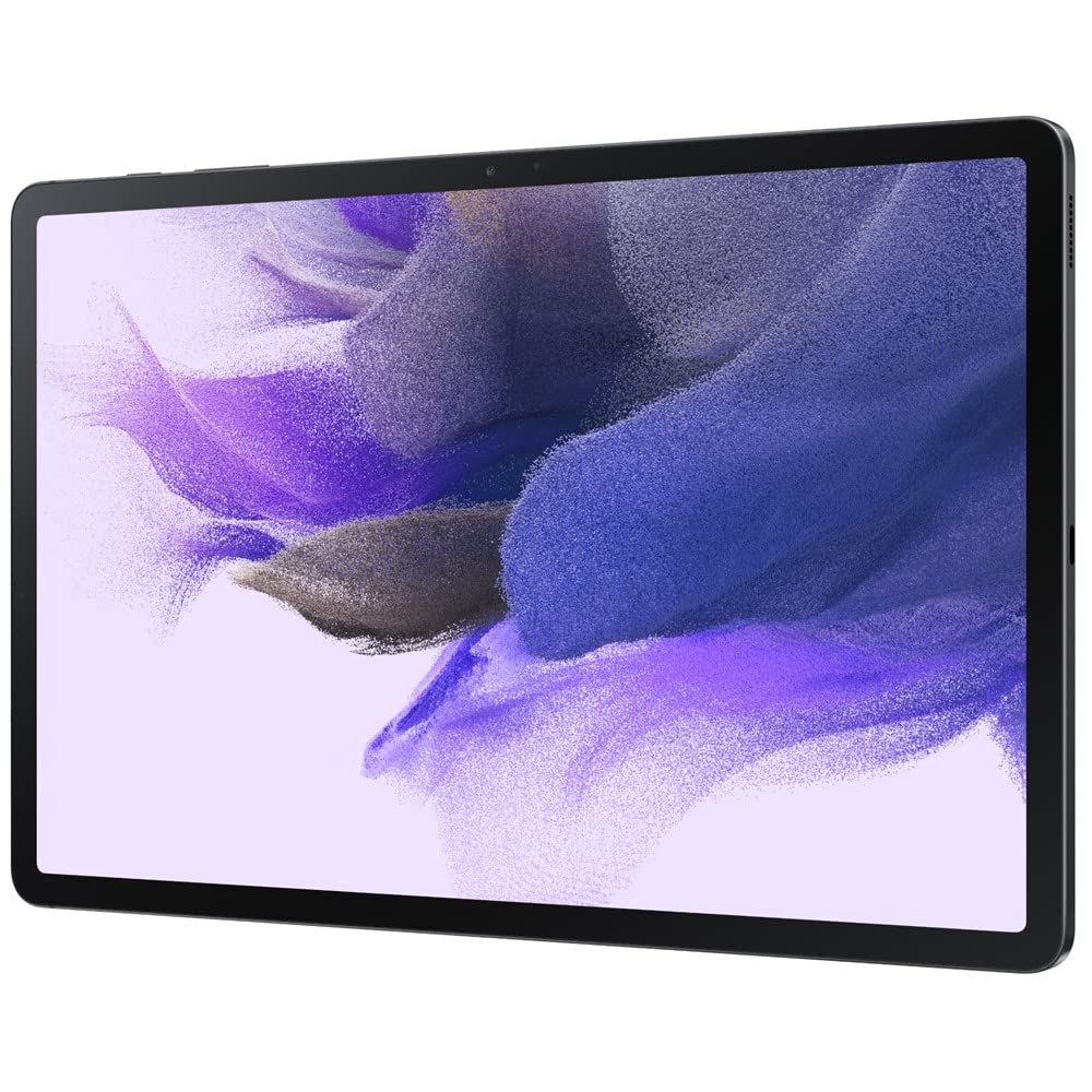 Samsung Galaxy Tab S7 FE 2021 Android Tablet 12.4” Screen WiFi + LTE Unlocked 64GB Long-Lasting Battery Powerful Performance, Mystic Black - S-Pen NOT Included - (Renewed)