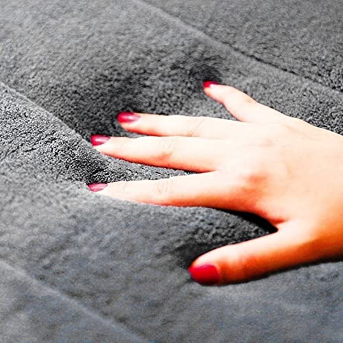C-LARSS Memory Foam Floor Mat, Comfortable Quick Drying Bathroom Rugs, Non-Slip Ultra Absorbent Mat for Shower Rose Red