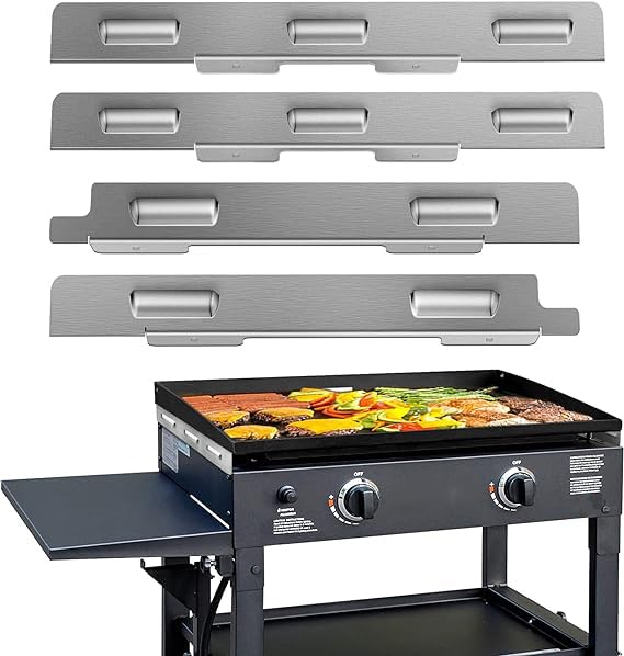 Wind Guard for Blackstone 28 Inch Griddle Stainless Steel Magnetic Wind Screen,Flat Top Grill Accessories,Compatible with Rear Grease Cup, Hood and Side Shelf
