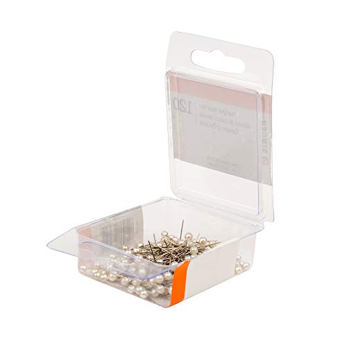 SINGER 07051 Pearlized Head Straight Pins, Size 24, 120-Count, White