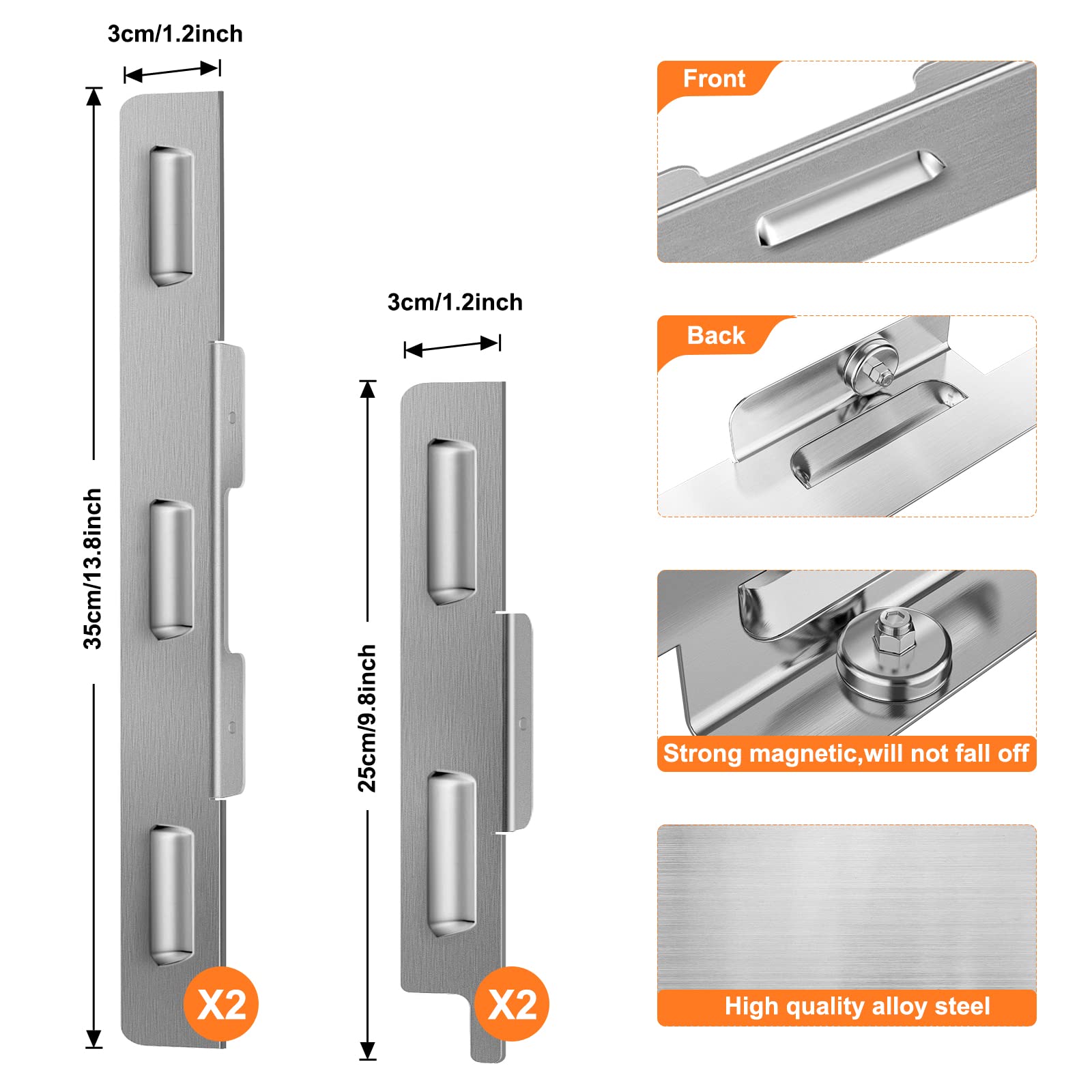 Wind Guard for Blackstone 22 Inch Griddle Stainless Steel Magnetic Wind Screen,Flat Top Grill Accessories,Compatible with Rear Grease Cup, Hood and Side Shelf