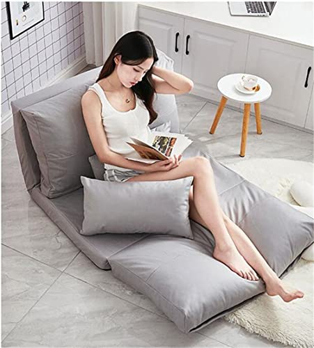 PDGJG Foldable with Reclining Position Love Seat Couch Adjustable Floor Couch and Sofa for Living Room and Bedroom