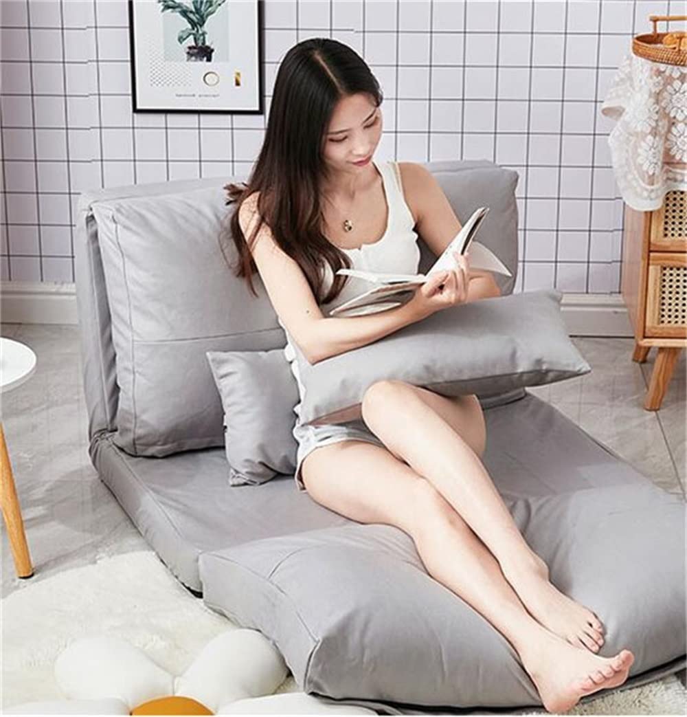 PDGJG Position Love Seat Couch Adjustable Floor Couch and Sofa for Living Room and Bedroom Foldable with Reclining
