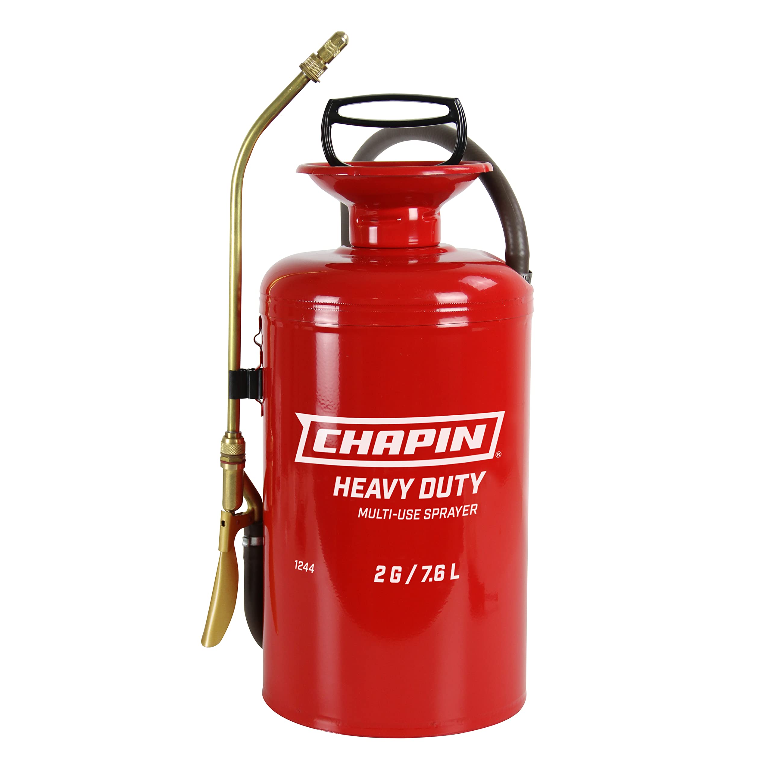 Chapin Made in the USA, 1244 2-Gallon Tri-Poxy Steel Tank Sprayer for Lawn, Home and Garden, Red