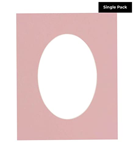 CountryArtHouse Pink Acid Free 16x20 Oval Picture Frame Mat with White Core Bevel Cut for 13x16 Pictures - Fits 16x20 Frame - Pack of 1 Matboard