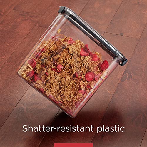 Rubbermaid Brilliance Cereal Food Storage Container with Flip Top Spout, Dishwasher Safe, Clear