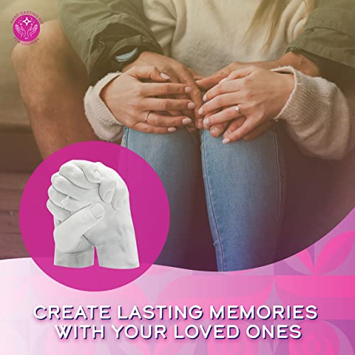 Hand Casting Kit for Couples with Practice Kit - Hand Mold Casting Kit Anniversary, Sculpture Molding, Unique Couple Gifts, Valentines Day Gifts for Him, Her, Husband, Wife, Wedding Gifts Keepsake