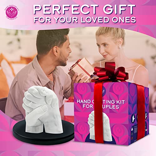 Hand Casting Kit for Couples with Practice Kit - Hand Mold Casting Kit Anniversary, Sculpture Molding, Unique Couple Gifts, Valentines Day Gifts for Him, Her, Husband, Wife, Wedding Gifts Keepsake