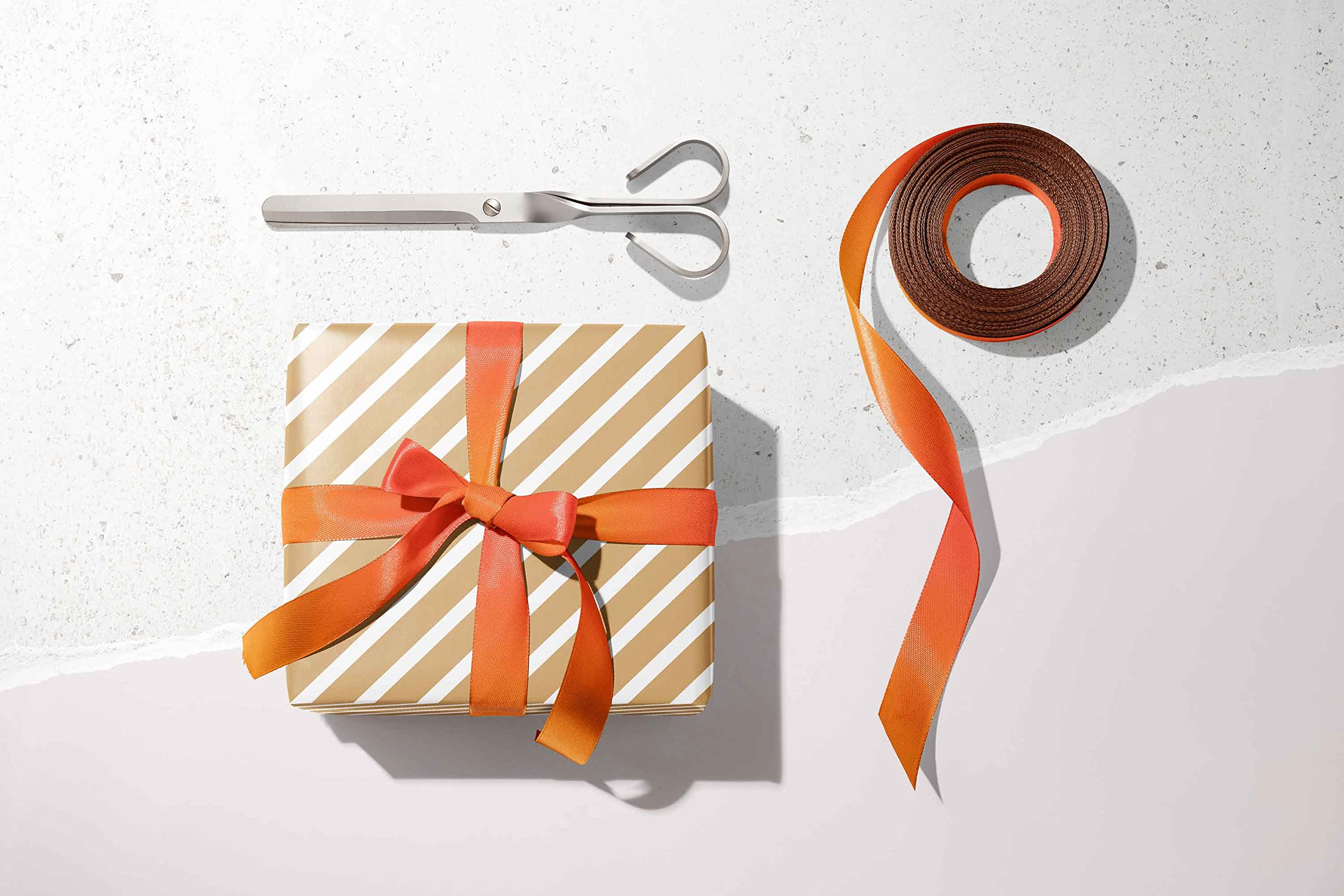 WOPARTY Wrapping Paper Roll - Kraft paper pattern with Cut Lines for Birthday, Holiday, Wedding, Baby Shower - 3 Rolls - 17 in X 120 in Per Roll