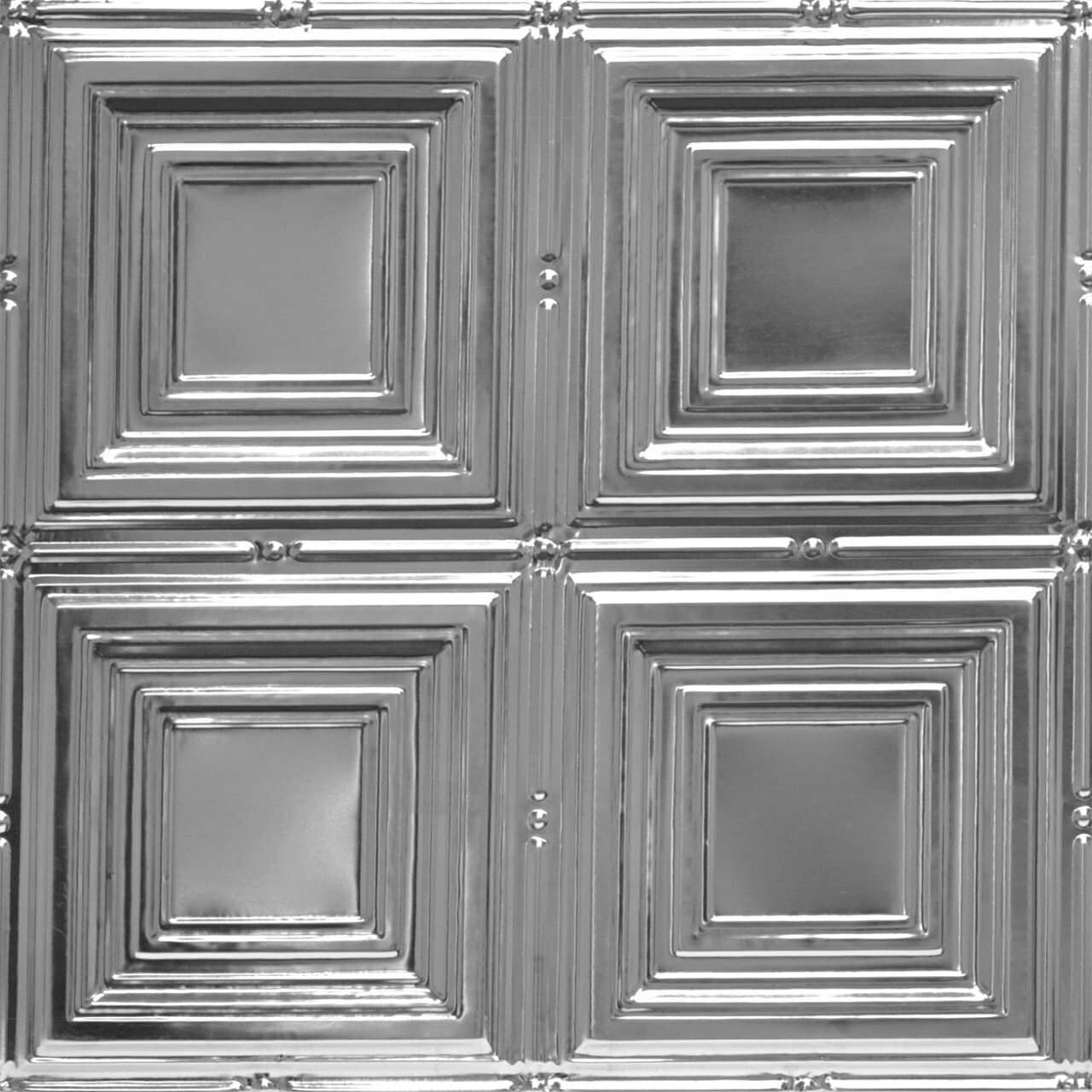 Cubism 2 ft. x 2 ft. Tin Plated Steel Wall and Ceiling Patterns Nail Up Steel (Unfinished) 6 Pack