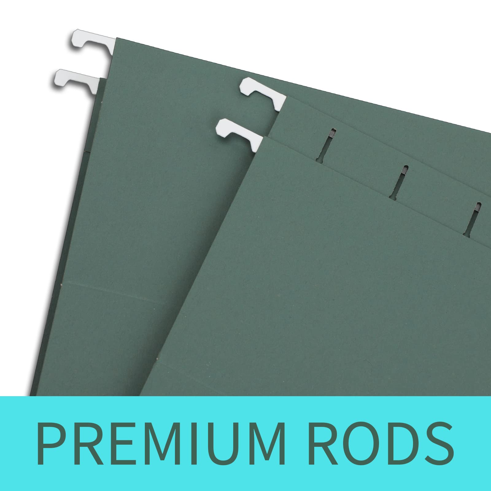 HERKKA Extra Capacity Hanging File Folders, 30 Pack Reinforced Hang Folders with Heavy Duty 3 Inch Expansion, Designed for Bulky Files, Medical Charts, Letter Size, Green