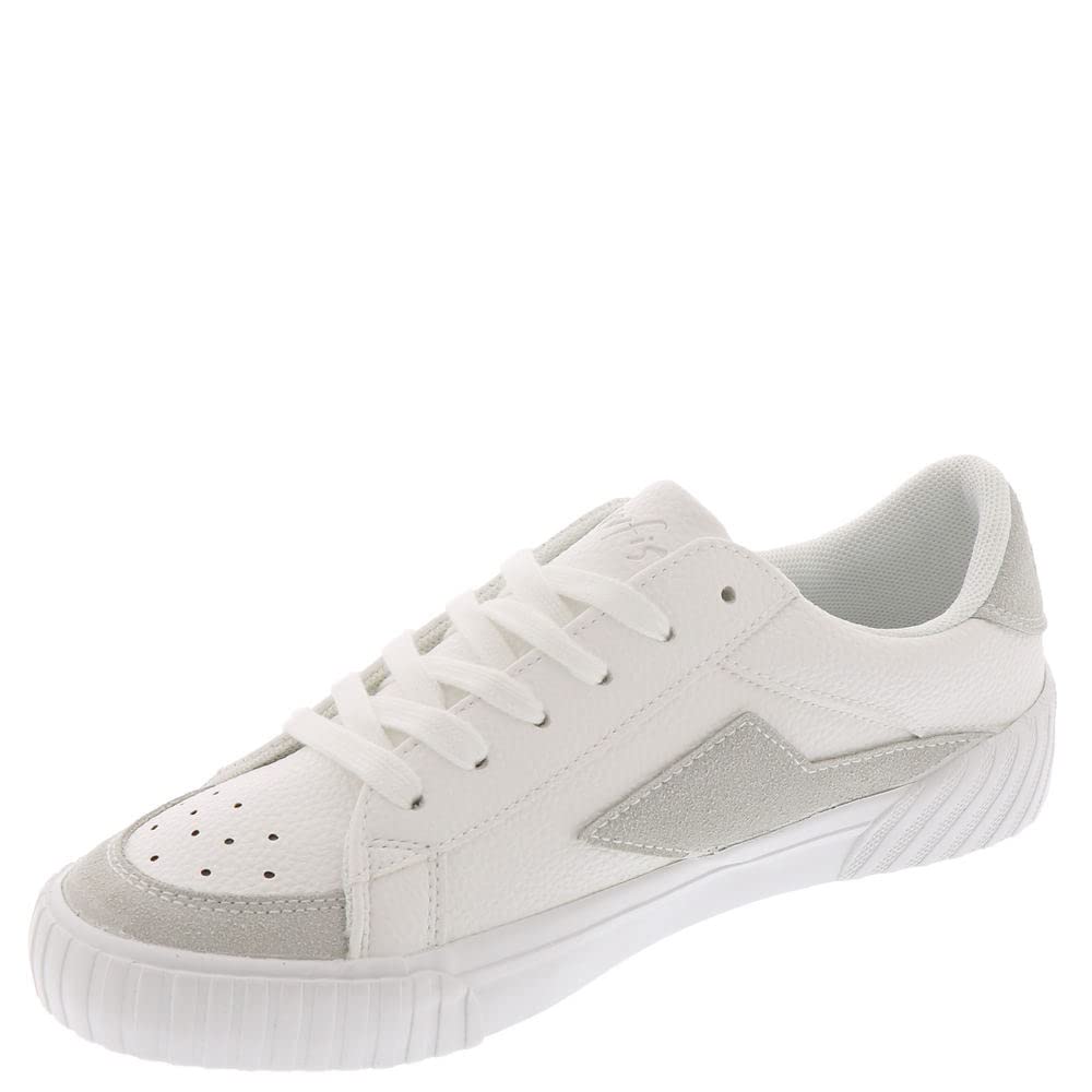 Blowfish Malibu Willa White Tumble/Light Grey Faux Suede 7 M
