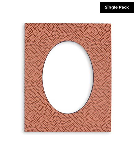CountryArtHouse Football Texture Acid Free 6x9 Oval Picture Frame Mat with White Core Bevel Cut for 3x5 Pictures - Fits 6x9 Frame - Pack of 1 Matboard